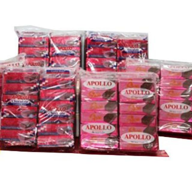 APOLLO MILK CHOCOLATE WAFER (48PCS X 12G) (12pcs per small pack ...
