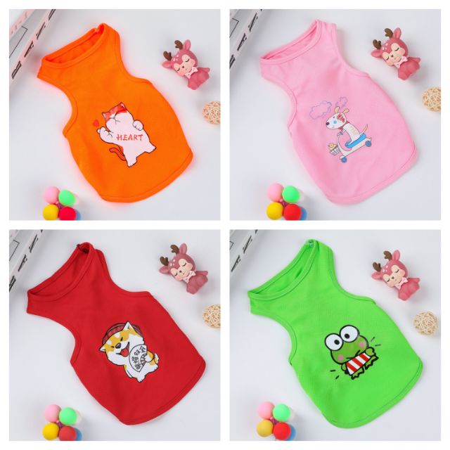 Pet Cute colorful Cartoon Breathable Mesh Singlet | Shopee Malaysia