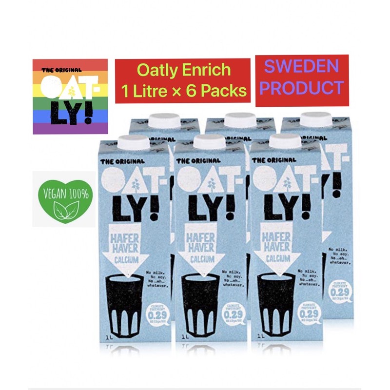 Oatly Enrich Edition Oat Milk 1L x6 packs (100% Vegan) | Shopee Malaysia