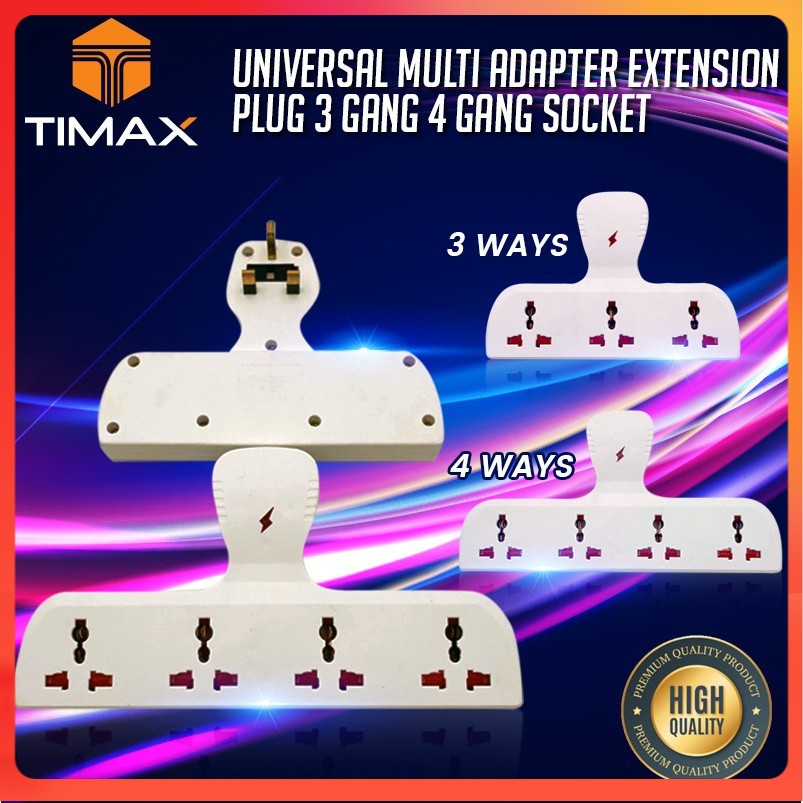 [ REDUCTION MYR 0.74 ] Plug adapter 3 way universal multi adapter ...