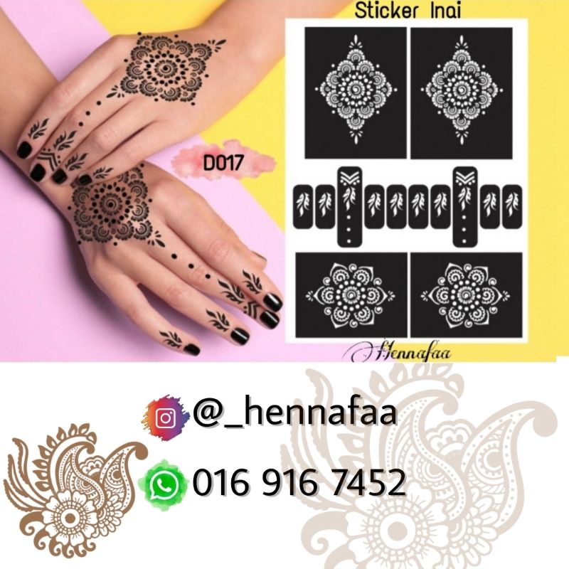 Sticker Inai Viral / Sticker henna Viral D017 | Shopee Malaysia