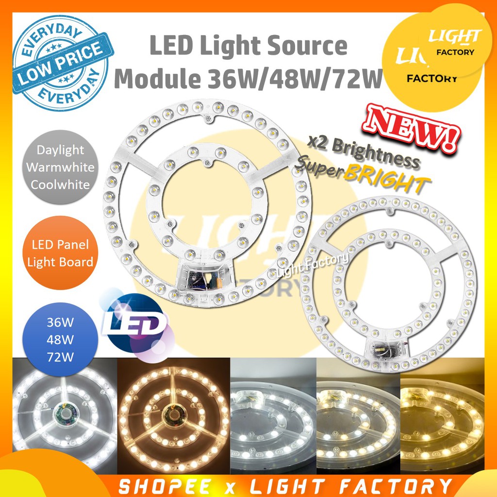 36W 48W 72W LED Panel Light Magnet PCB Board LED Light Source Module ...