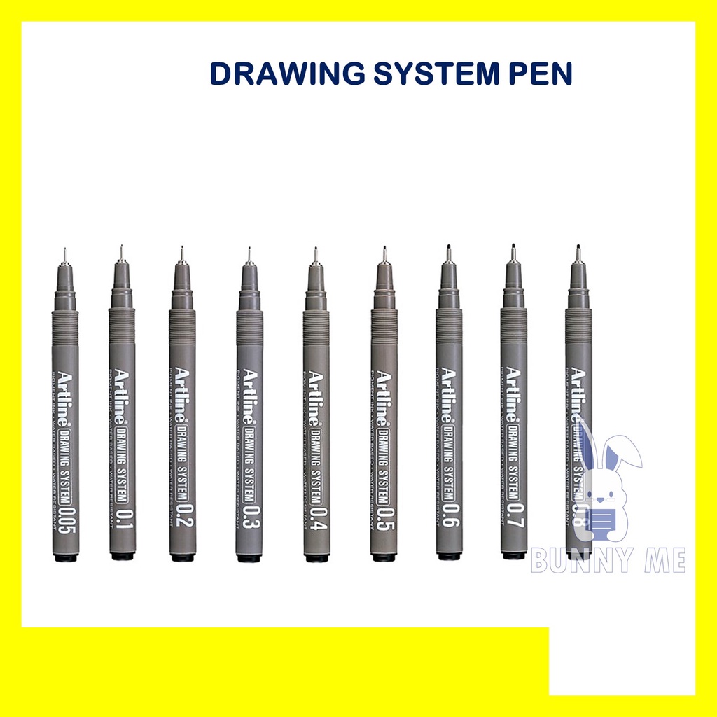 ARTLINE DRAWING SYSTEM PEN ( 0.05 - 0.8 ) / BLACK | Shopee Malaysia