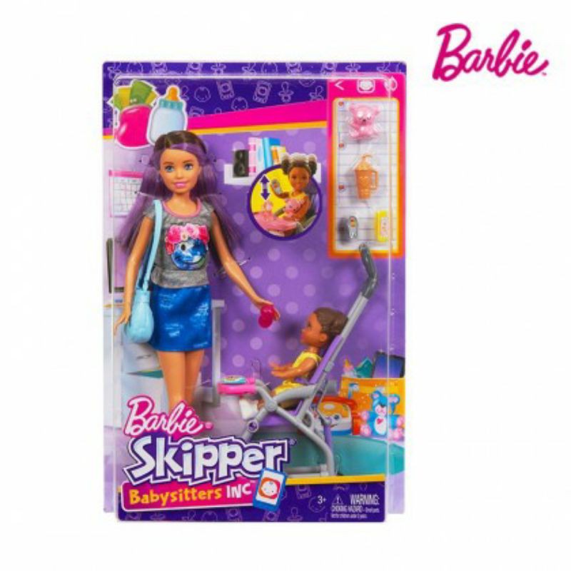 BARBIE SKIPPER BABYSITTERS INC DOLL AND PLAYSET (FHY97) | Shopee Malaysia