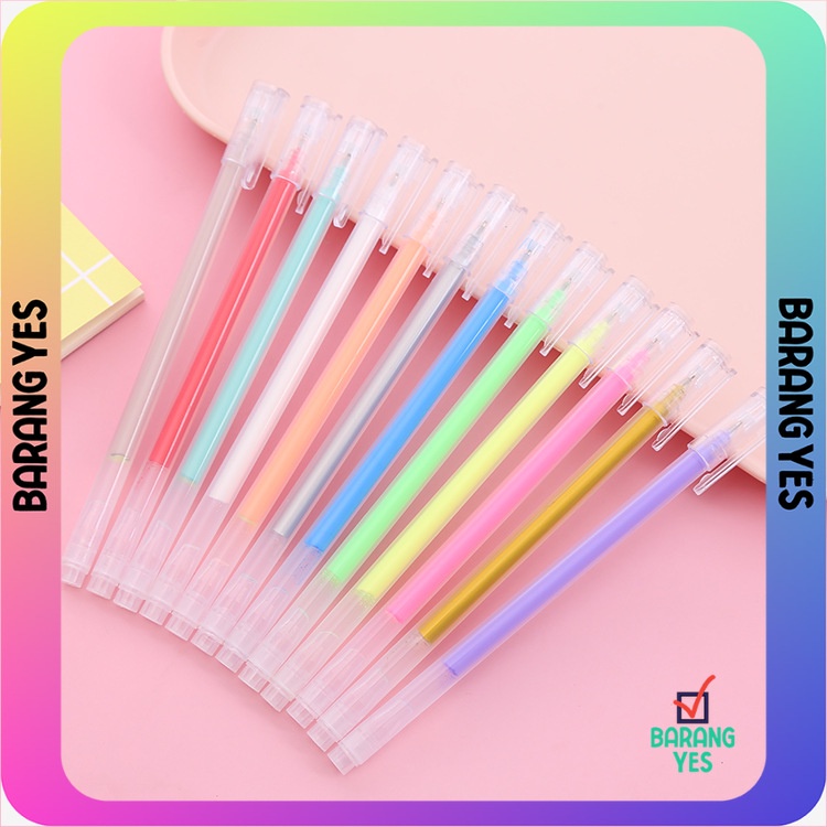 barang-yes-minimalist-0-5mm-colour-pen-highlight-pen-0-5mm-pastel
