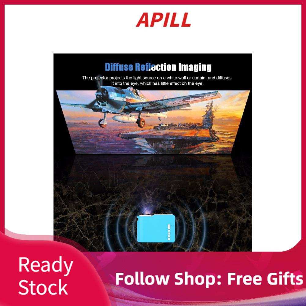 Apill mini hd 1080p tft lcd smart projector home media player hdmi ...