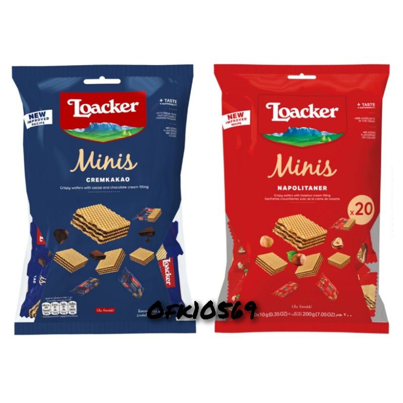 Loacker Minis Cremkakao/Napolitaner Wafer 10GMx20's | Shopee Malaysia