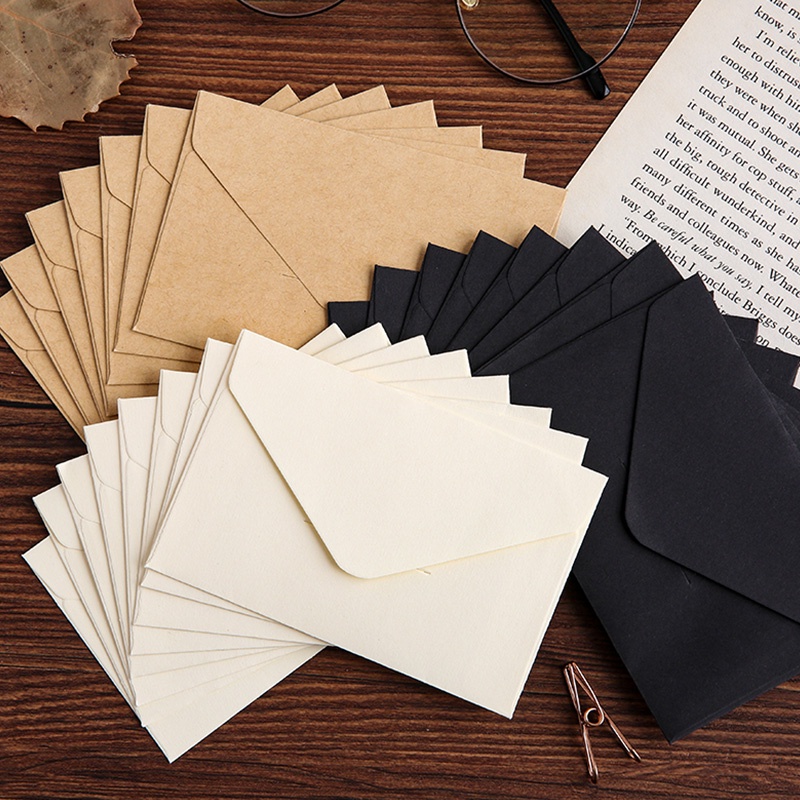 Creative Retro Kraft Paper Envelope Solid Color Simple Letterhead ...