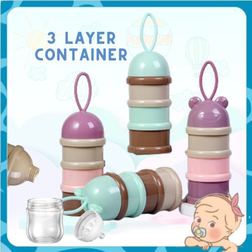 Baby Feeding 3 Layer Milk Powder Container BPA FREE Container Storage ...