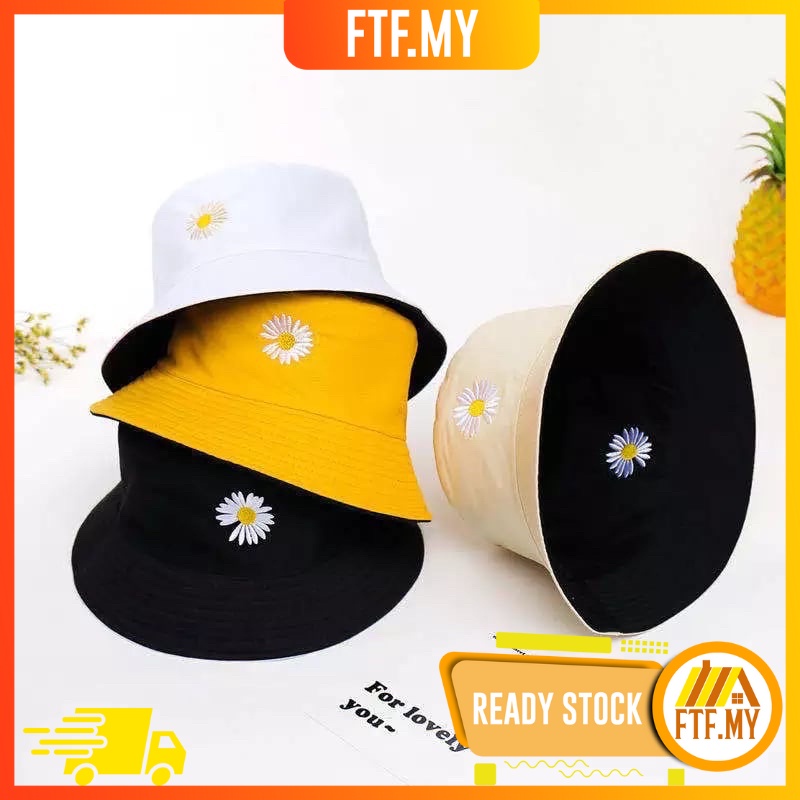 New Korean Fisherman Hat Double Side Flipped Cap Bucket Hat Unisex ...