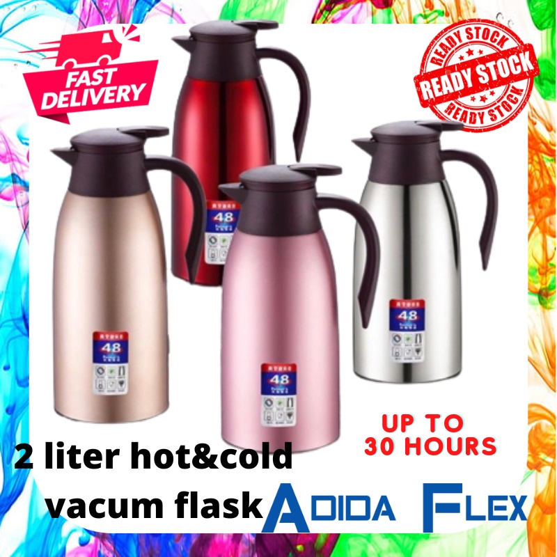 THERMOS VACUM FLASK 2L/ KEEP HOT OR COLD UP TO 30HOURS | Shopee Malaysia