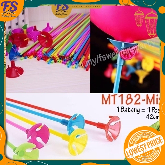 BALLOON STICK/BATANG BELON/MIX BATANG BELON/BATANG BELON WARNA WARNI ...