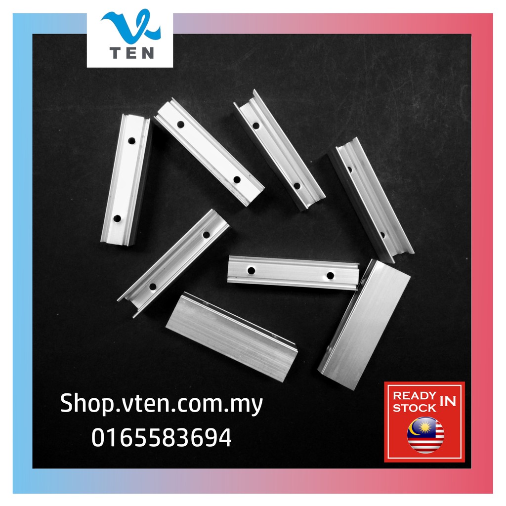 1PCS 8x16mm Neon LED Strip Light Aluminum Clip Holder Installer ...