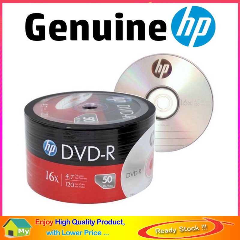 HP DVD-R BLANK DISK 16x High Speed 4.7GB / 120 Min | Shopee Malaysia