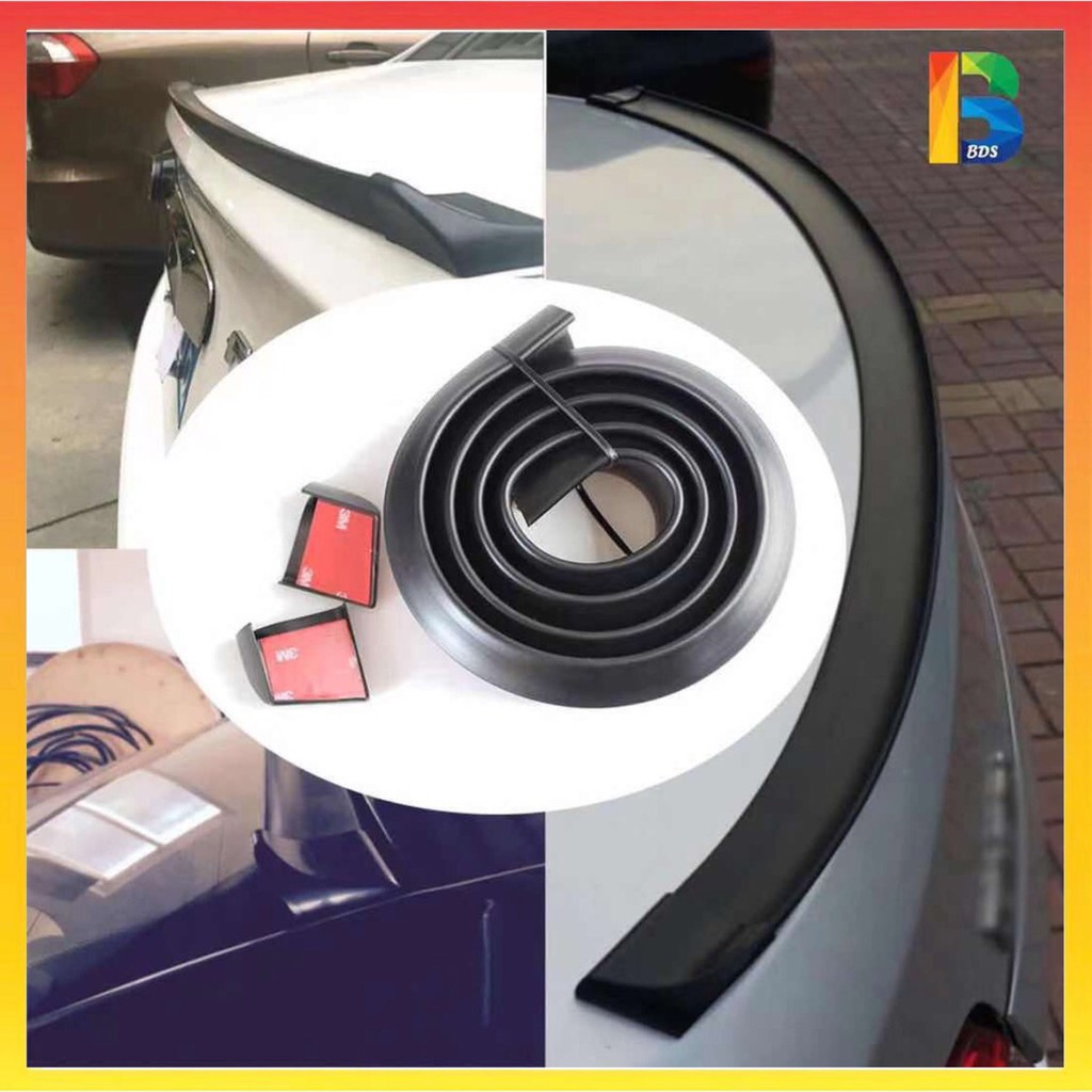 SAMURAI RUBBER SPOILER 57INCH*35MM/45MM Rear Bonnet Rubber Black 3M ...