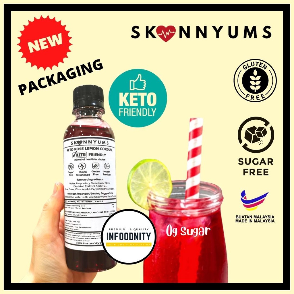 SKINNYUMS Sugar Free Syrup Keto Syrup Keto Drink Sirap Kordial Tanpa ...