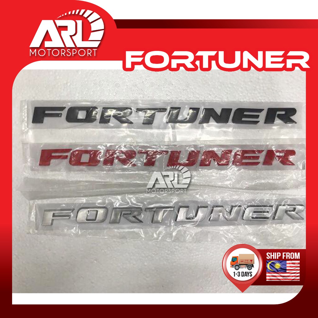 Toyota Fortuner Front Bonnet Emblem Hood Bonnet Logo Emblem Red/Black ...
