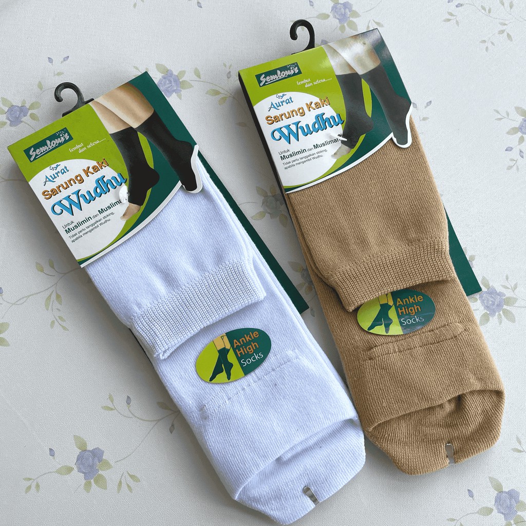 Semlouis Muslimah Socks Sock Women Stokin Muslim Sock Ankle High socks ...