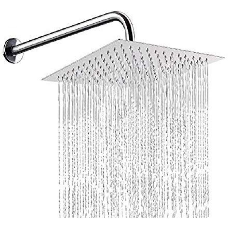 SET SHOWER 4" / 6" / 8" SQUARE RAIN FALL SHOWER SET WITH ARM STAINLESS ...