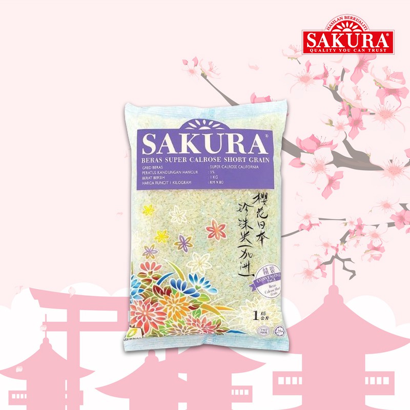 Sakura Beras Super Calrose Short Grain 1kg | Shopee Malaysia