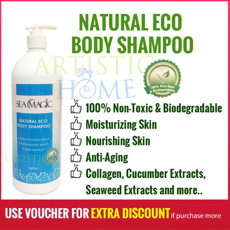 Body Shampoo Natural Eco Sea Magic 1L | Shopee Malaysia