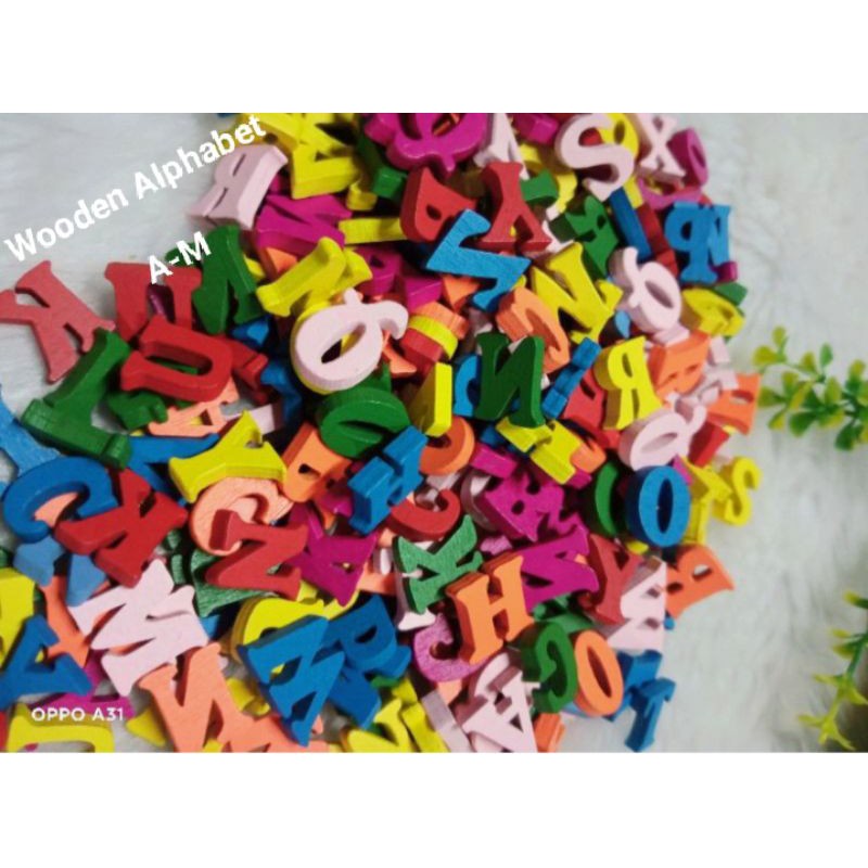 Huruf kayu A-Z mix warna (10pcs) | Shopee Malaysia