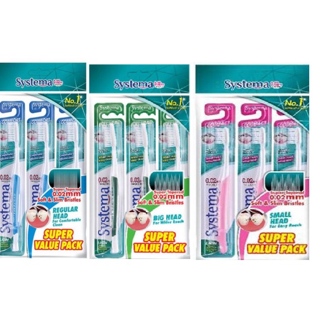 Systema toothbrush super value pack 3S | Shopee Malaysia