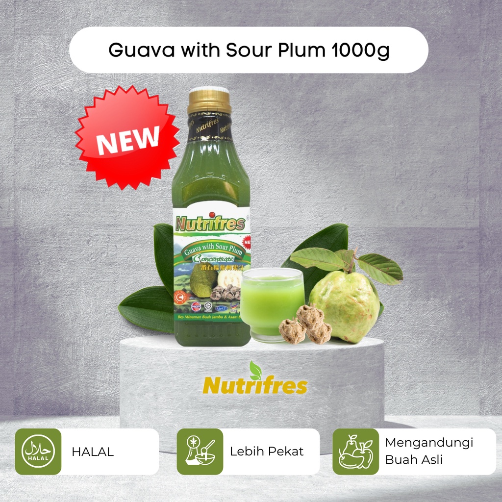 Nutrifres Guava With Sour Plum Fruit Juice Concentrate / Cordial (1 ...