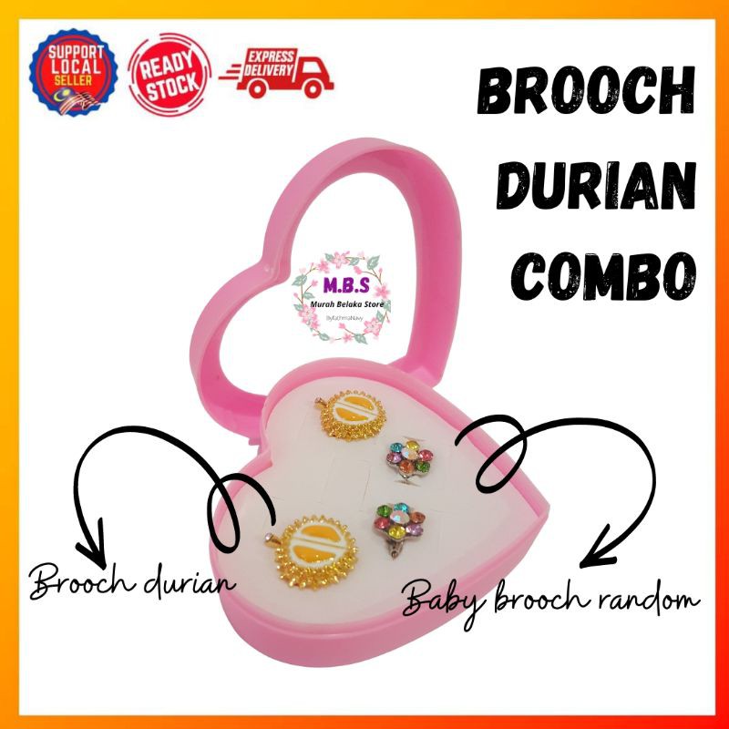 Brooch Durian Combo with love box | Shopee Malaysia