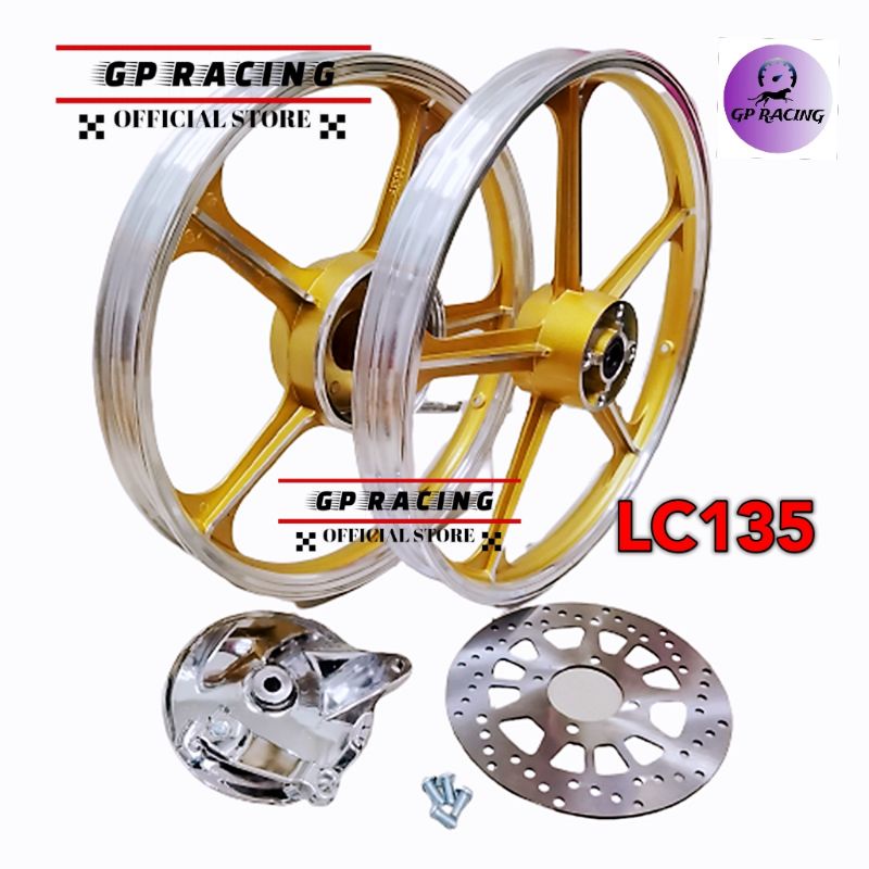 SPORT RIM LC135 5 BATANG SIAP BEARING HUB BRAKE PANEL CHROME PILING ...