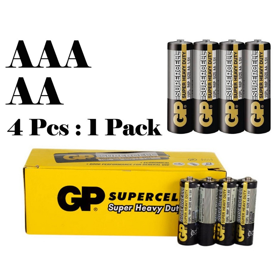 GP Supercell Super Heavy Duty AA/AAA Battery (4 pcs) | Shopee Malaysia