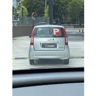 Sticker P Car Kereta Motor Bike Sticker L Pemandu JPJ Size Car Sticker ...