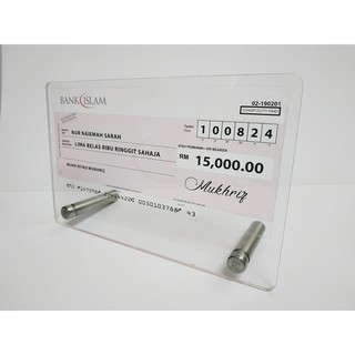 Mock Up Cheque mockup cek Instant Wedding, Replika Cek Hantaran Kahwin ...