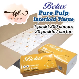 100% Pure Pulp Belux Tissue 2 Ply/ V Fold / Interfold / Multifold Paper Virgin Hand Towel Tissue ...