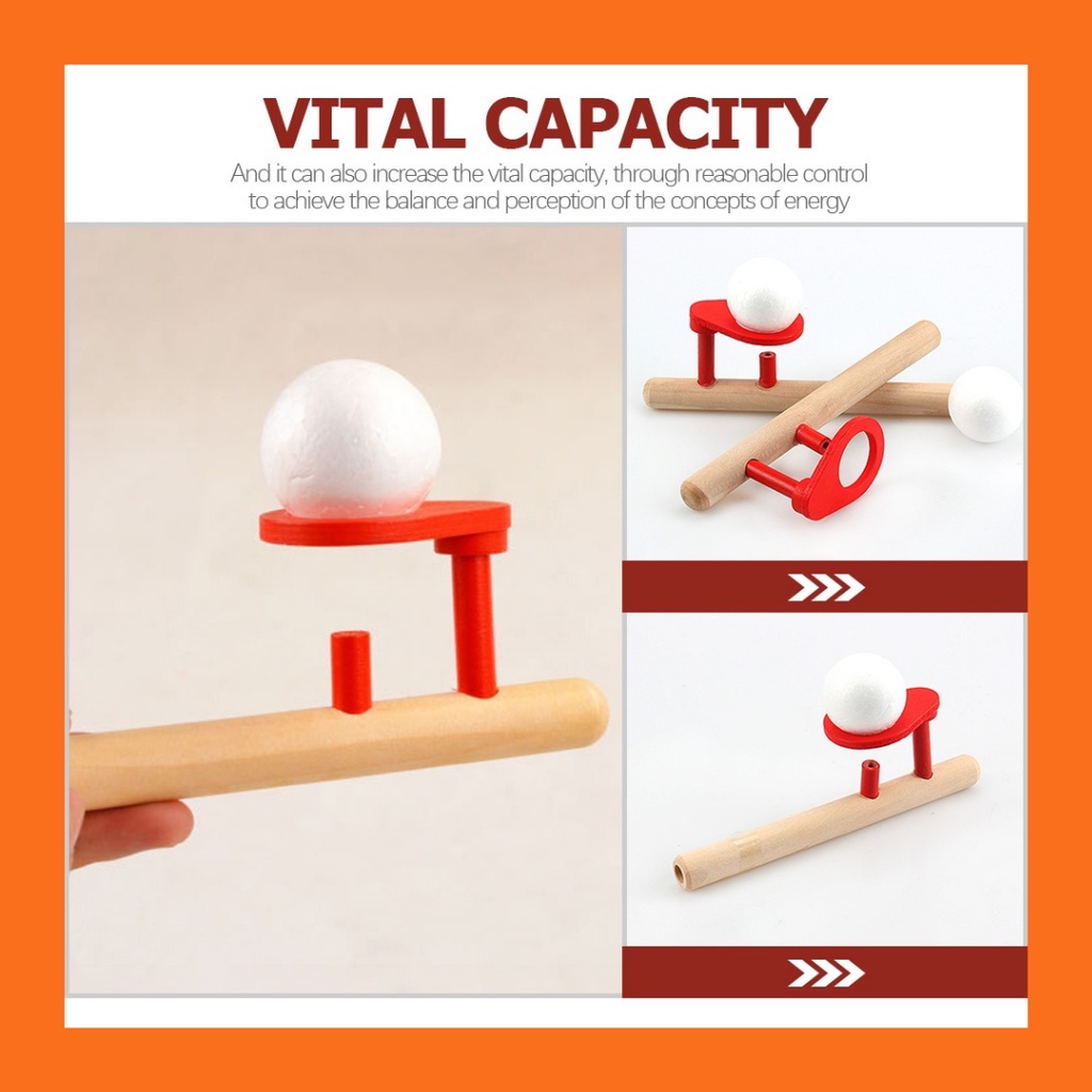 Montessori Wooden Floating Ball Blower Toy for Oral Motor Speech ...