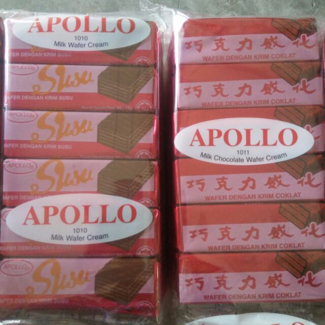 (ReadyStock) Apollo Wafer Chocolate and Susu Cream 4x12x12g | Shopee ...