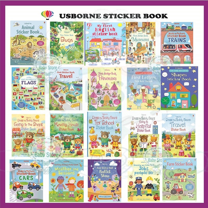 Usborne sticker Book (New title) | Shopee Malaysia