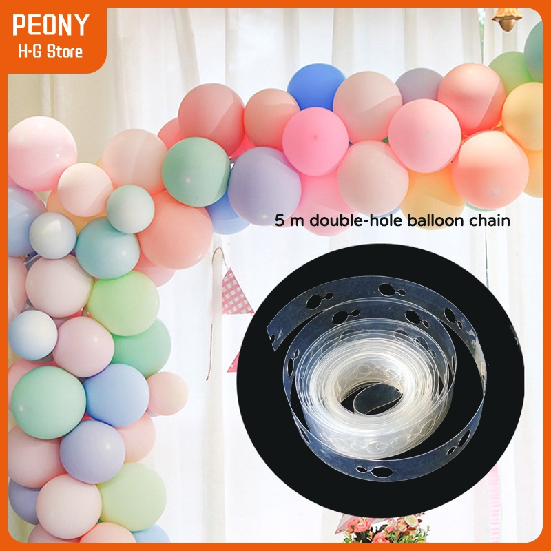 Plastic balloon chain 5 meters balloon chain double hole balloon chain ...