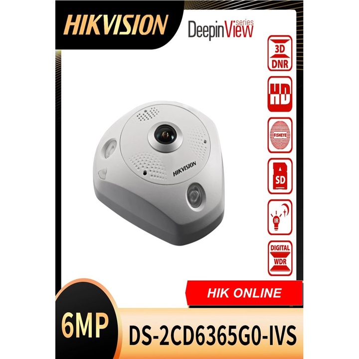 HIKVISION 6MP DS-2CD6365G0E-IVS IR NETWORK FISHEYE CAMERA | Shopee Malaysia