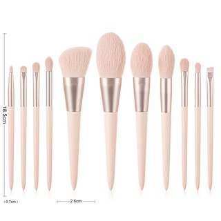 11pcs Pink Brush Set High Quality With Makeup Pouch Bag Berus ...
