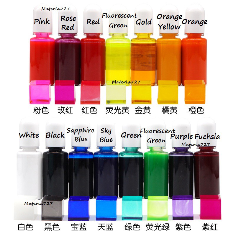 Odorless Color Pigment for Epoxy UV Resin 10g Concentrated Transparency ...
