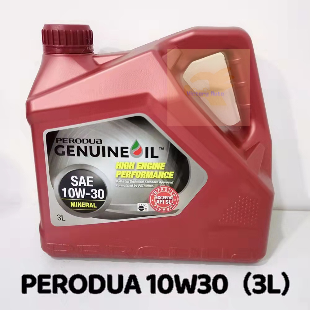 NEW PACKING PERODUA 10W30 MINERAL ENGINE OIL 10W-30 3L KANCIL KELISA KENARI KEMBARA RUSA VIVA ...