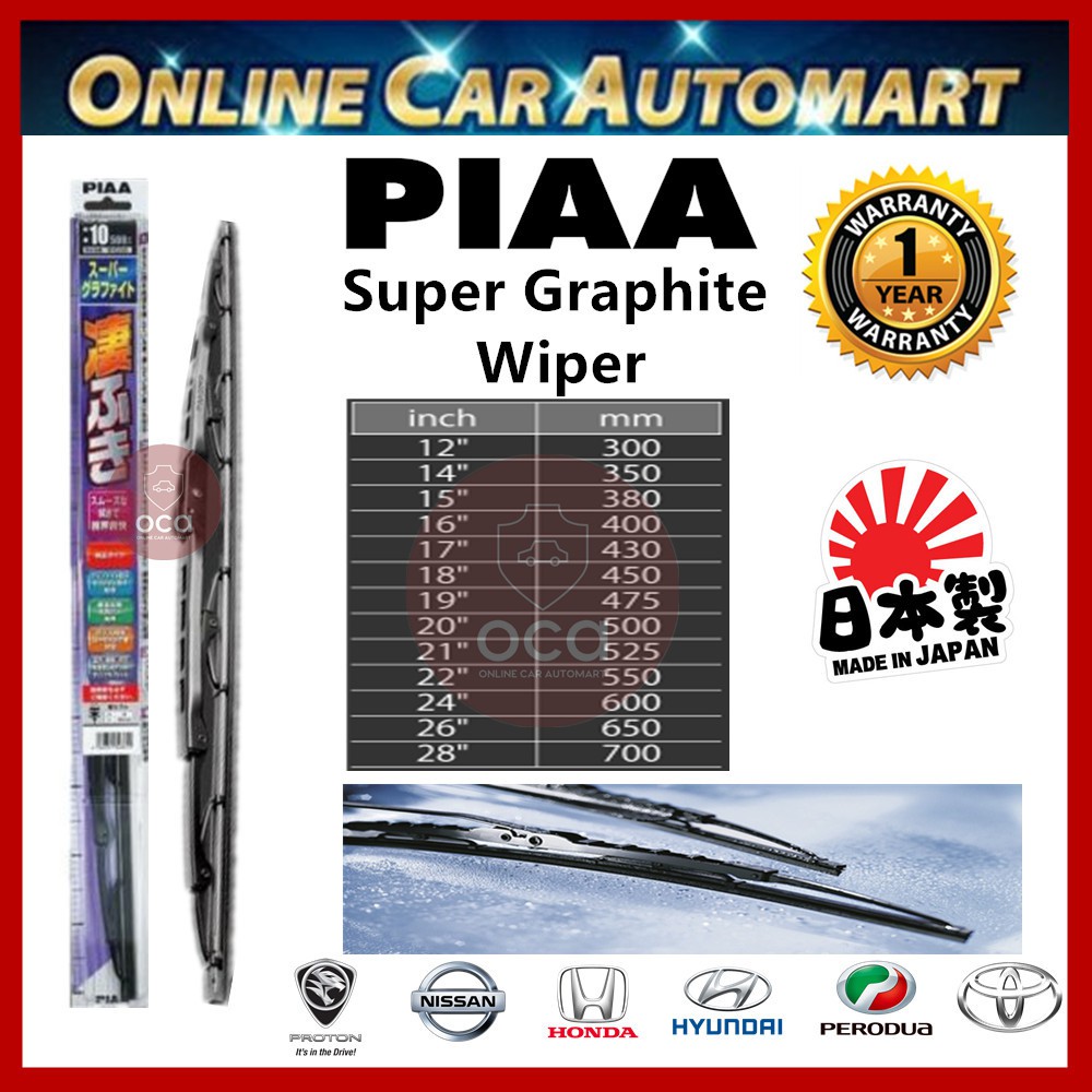 PIAA Super Graphite Wiper Blade 1 PCS | Shopee Malaysia