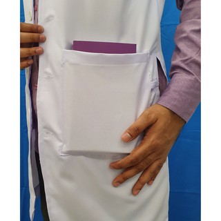 UNISEX White Lab Coat SHORT LONG SLEEVES KOT MAKMAL LENGAN PENDEK ...