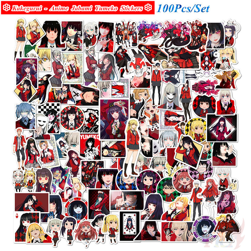 100Pcs/Set Kakegurui - Series A Anime Stickers Jabami Yumeko Waterproof ...