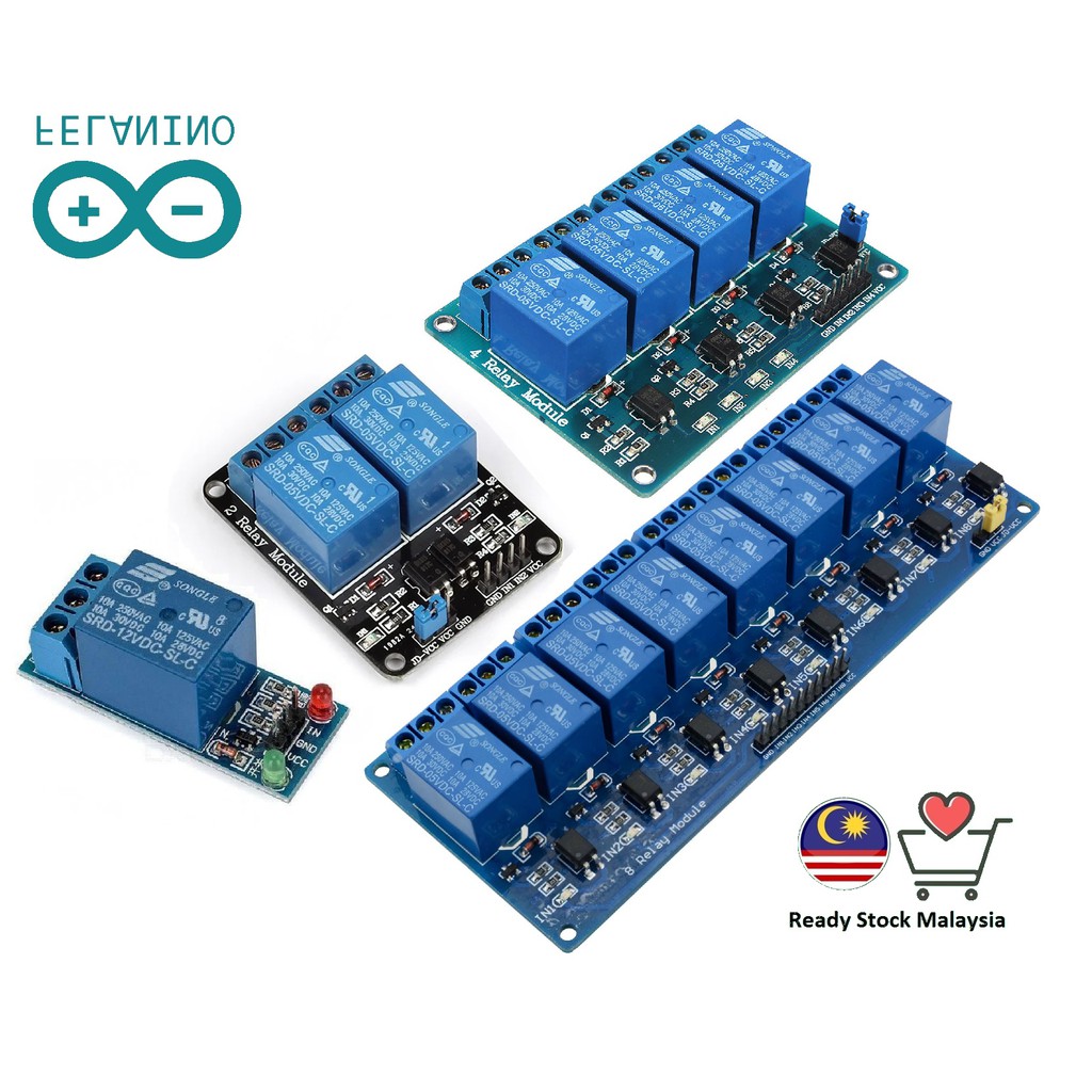5V Active Low 1 Channel/2 Channel/4 Channel/8 Channel Relay Module Board for Arduino PIC AVR MCU ...