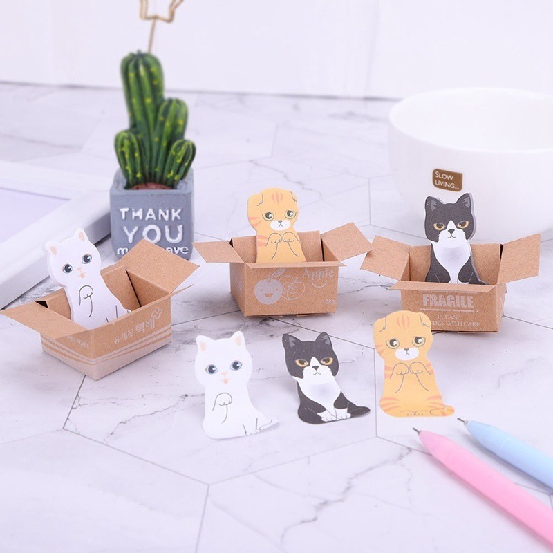 cute carton cat compact sticky note | Shopee Malaysia
