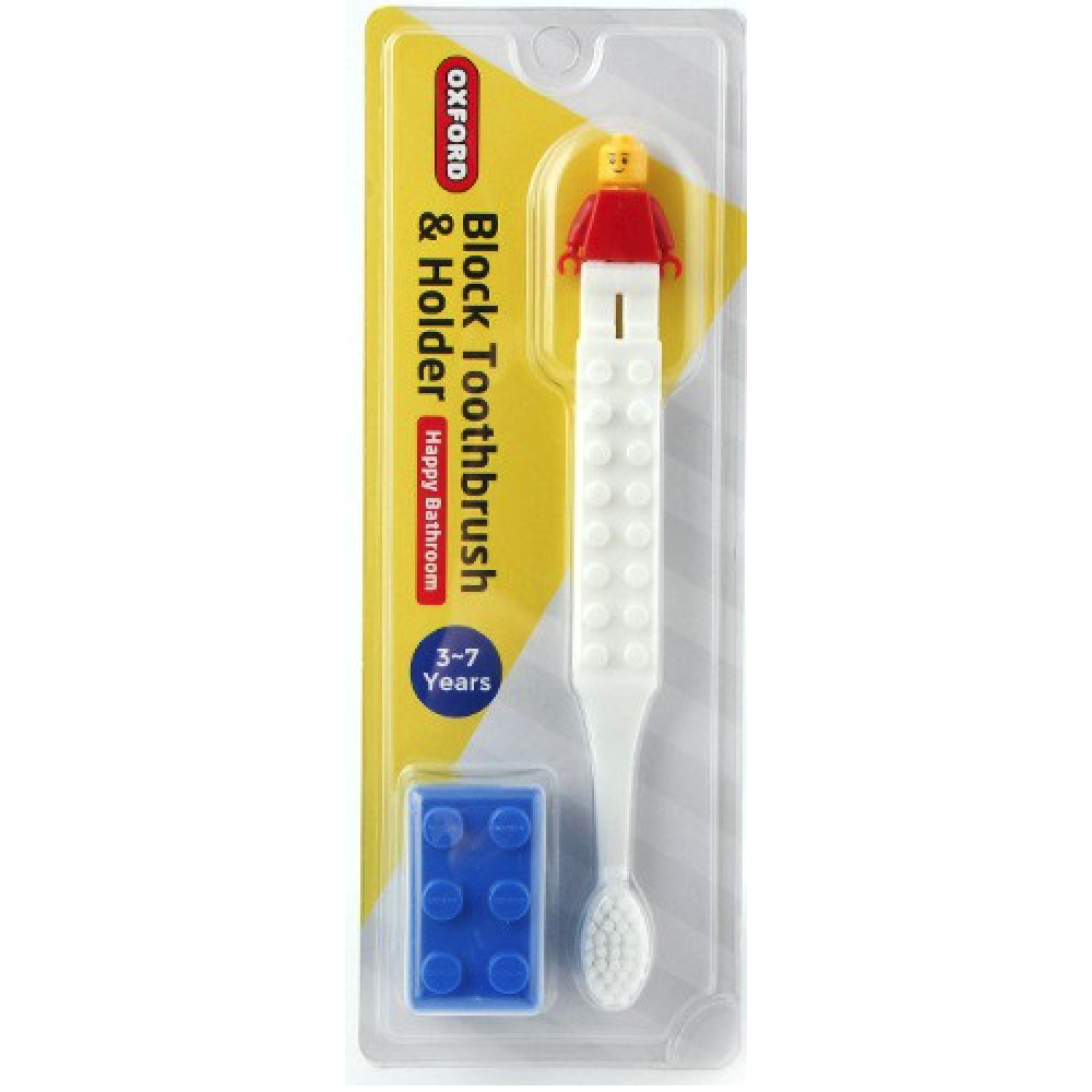 Oxford Lego Block Toothbrush & Holder Set - White ( 3 years+) | Shopee ...