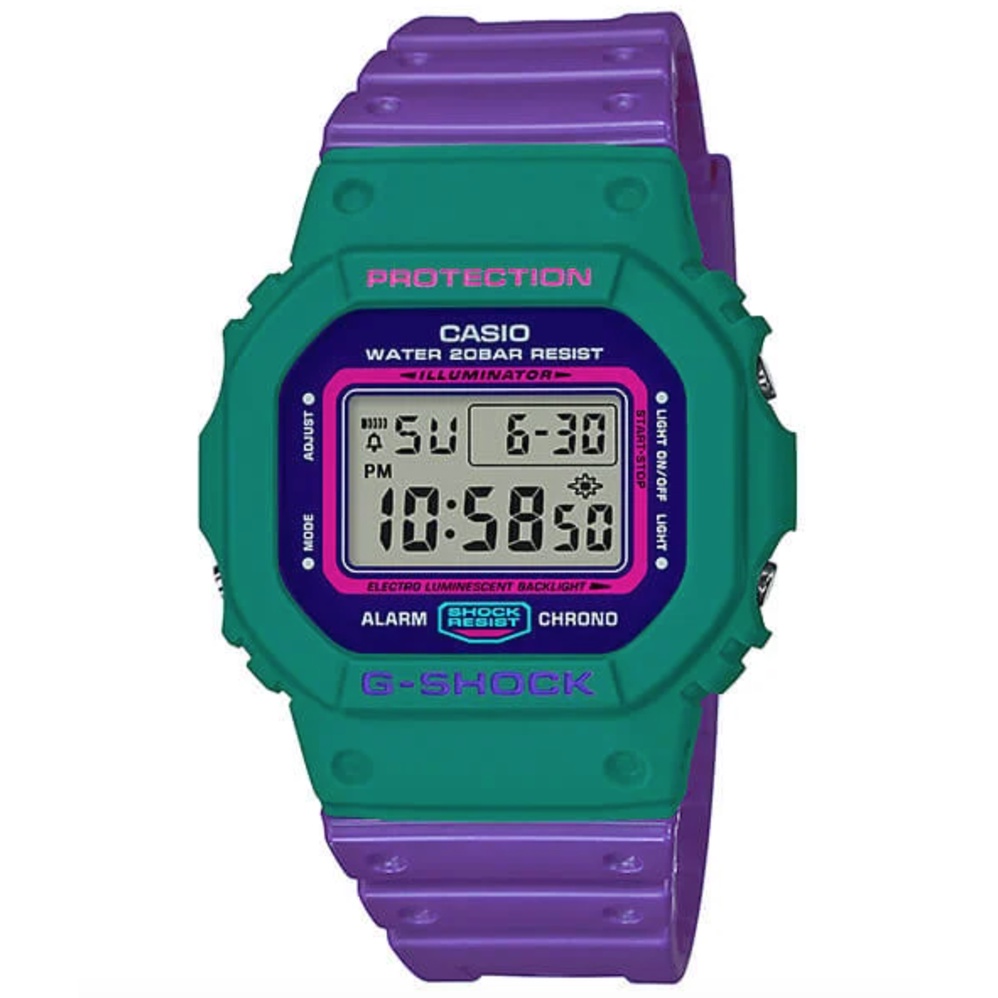 DW5600 G Shock Petak DW5600 Joker Green Purple G shock Joker G shock ...