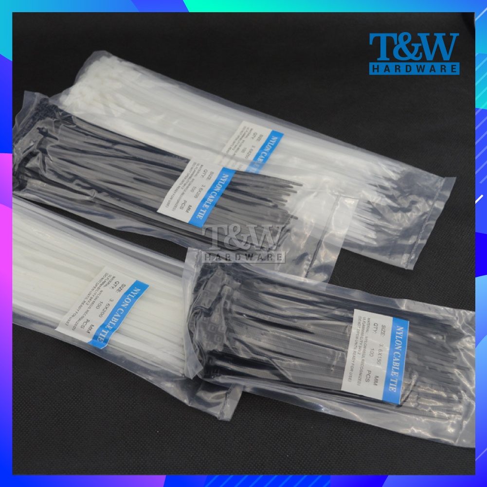 EXTRA THICK Heavy Duty Self Locking Nylon Cable Tie Cable Management ...